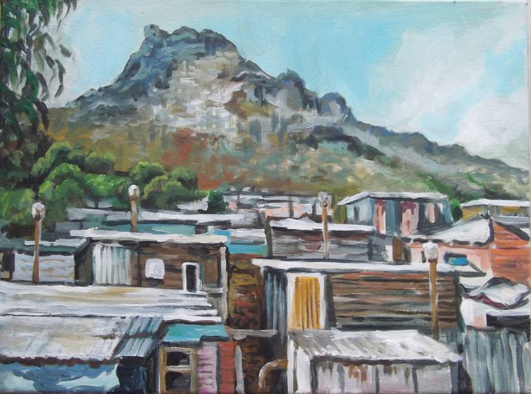 Informal settlement II Painting by Lester van Rooyen | Saatchi Art
