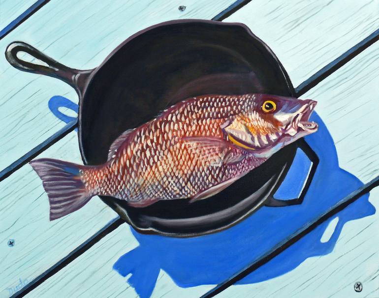 Fish Fry Painting by Susan Duda | Saatchi Art