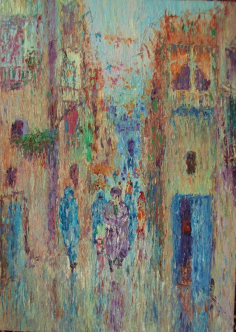 Old city of Kabul Painting by Akram Ati | Saatchi Art