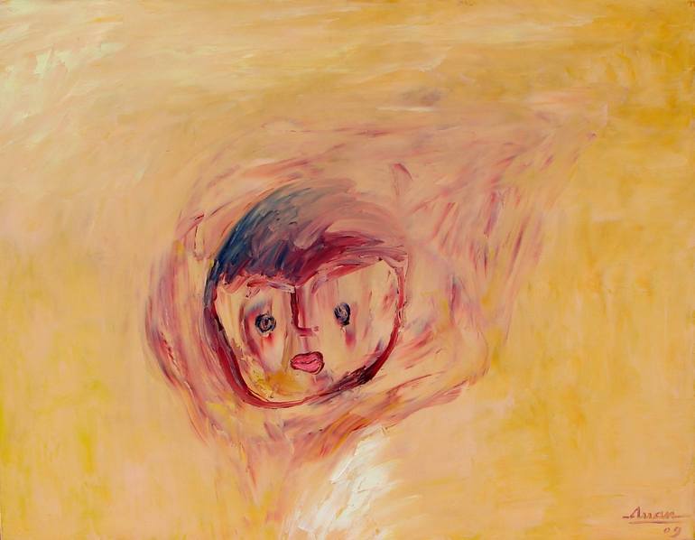 Surprised Child's Face Painting by Tran Tuan | Saatchi Art