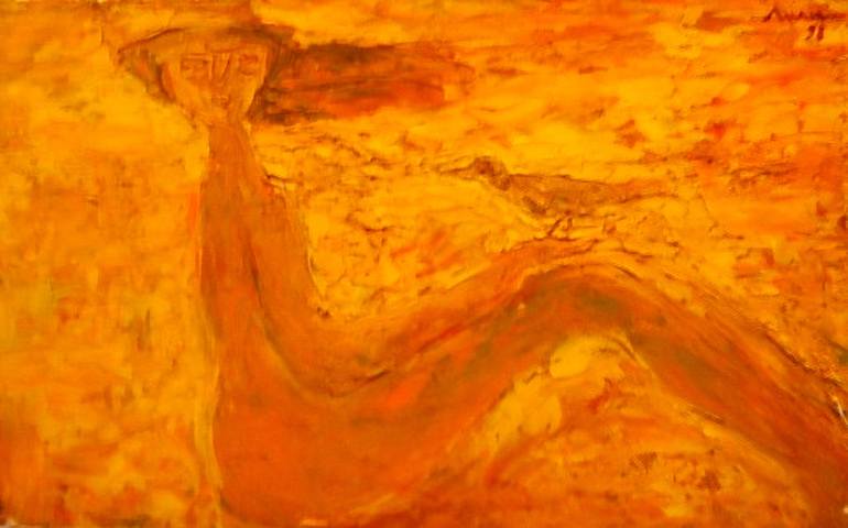 The Orange Wind Painting by Tran Tuan | Saatchi Art