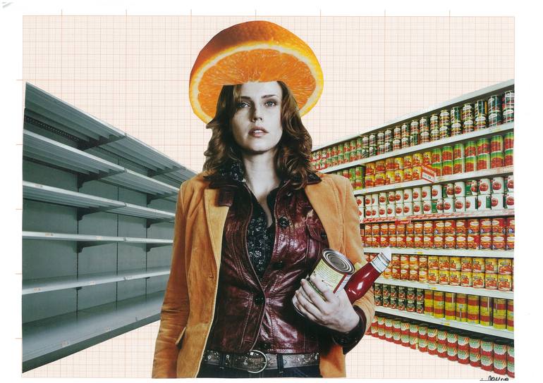 Consumerism: Supermarket No1 Collage by Chrysi Gavrilaki | Saatchi Art