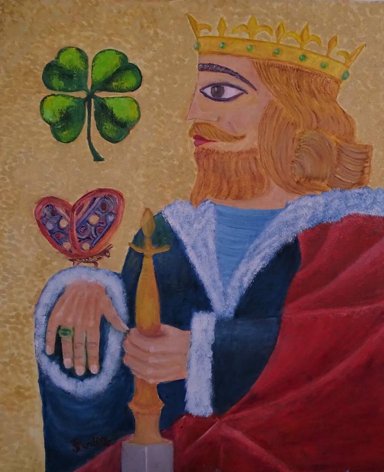 Rey de Trebol Painting by Juan Manuel Sandin Espada | Saatchi Art