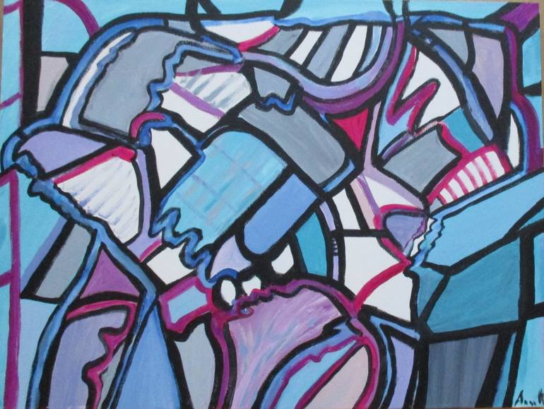 Nucleotide two Painting by Annette Dunn | Saatchi Art
