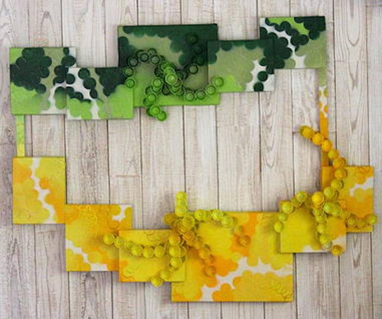 Bubble Cap Yellow & Green Painting by Noe Art | Saatchi Art