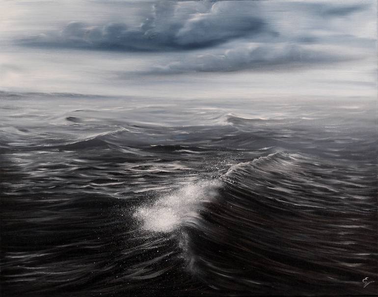Born in the Ocean Painting by Eva Volf | Saatchi Art