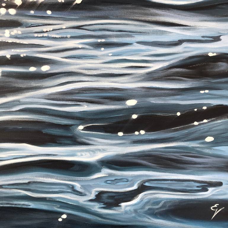 The Flow Diptych Painting by Eva Volf | Saatchi Art