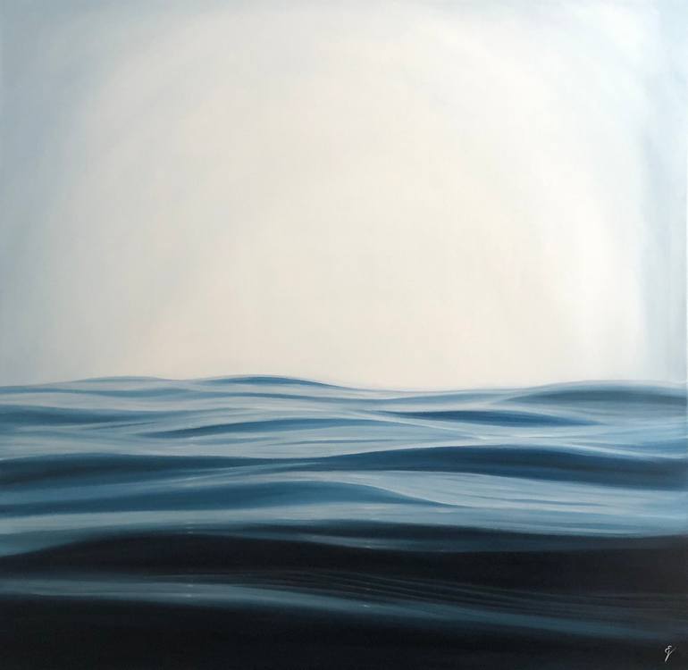 Ocean Between Us Painting by Eva Volf | Saatchi Art