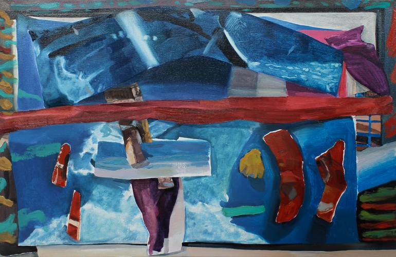 Snowshoes for Howard Painting by Dean Scott | Saatchi Art