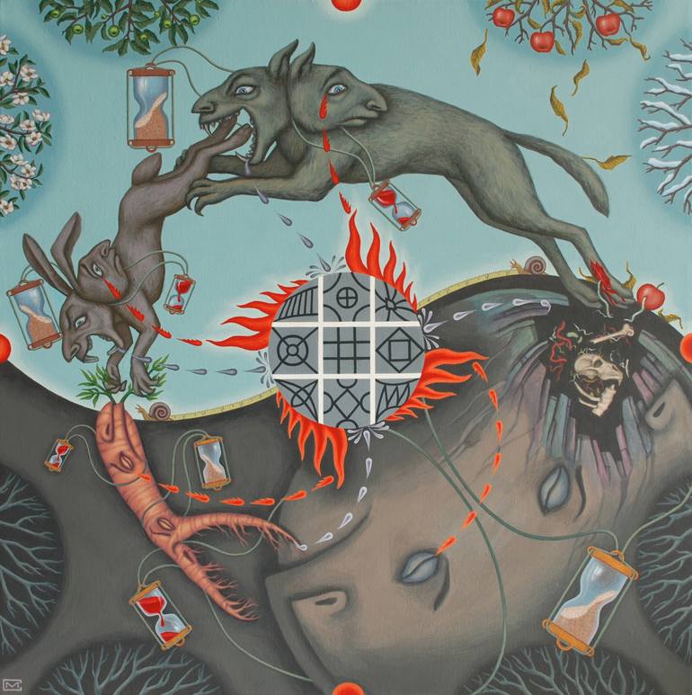 Axiology this оuroboros? Painting by Misha Stefura | Saatchi Art