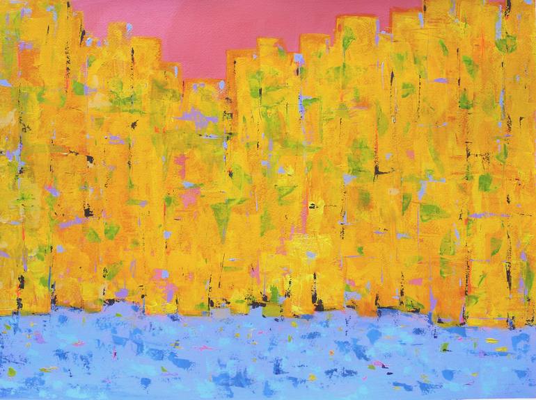 Spring in the City Painting by Eva-Lynn Loy | Saatchi Art