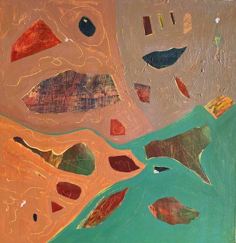 GO WITH THE FLOW Painting by Eva-Lynn Loy | Saatchi Art