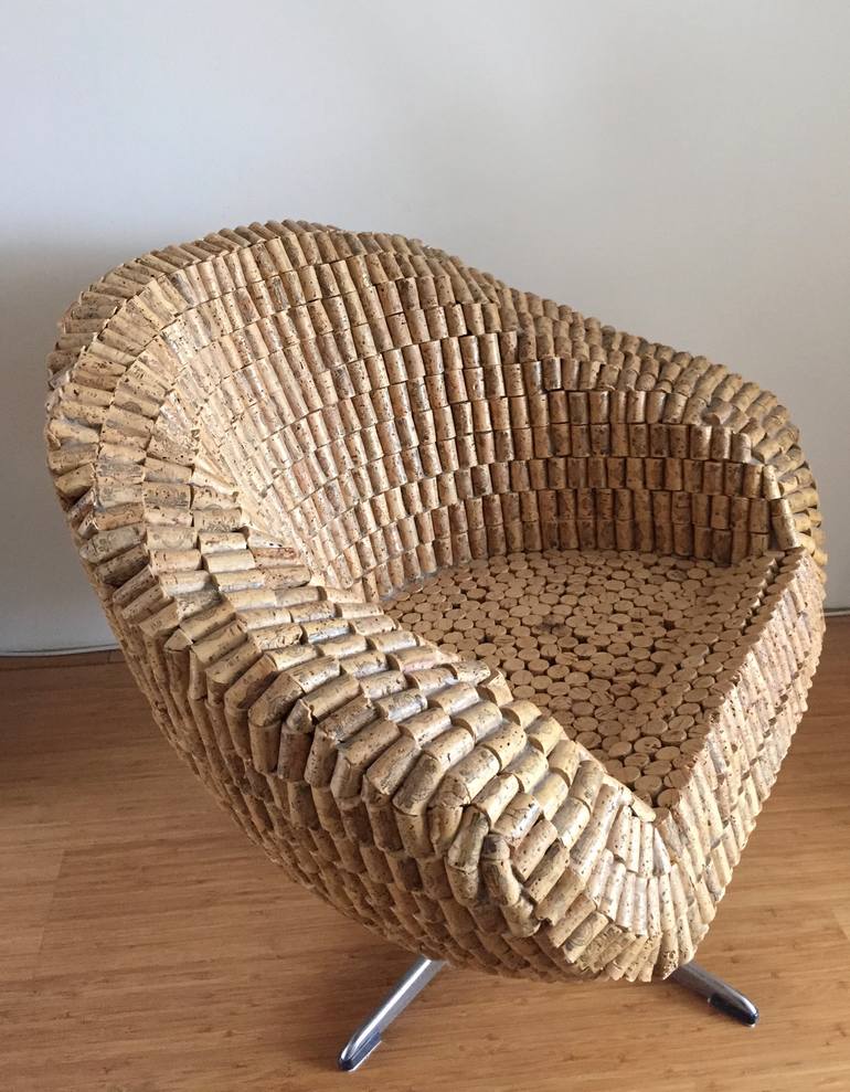 cork chair Sculpture by Ivo Oranje | Saatchi Art