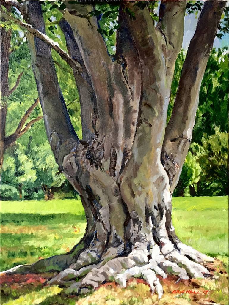 COPPER BEECH Painting by ERIC HALL PAINTINGS | Saatchi Art