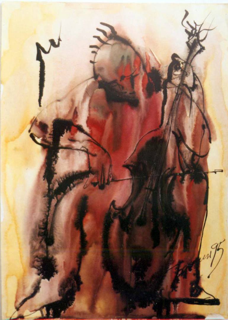 Work from Musician series. Painting by Igor Baskin | Saatchi Art