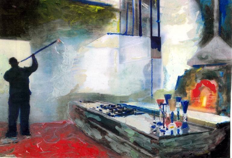 the mystic glassblower Drawing by Gianfranco Ferlazzo | Saatchi Art