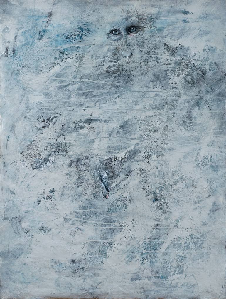 Blue Line Painting by Bobbie Moline-Kramer | Saatchi Art