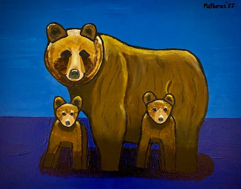 Tofte Bears Painting by Bob Mathews | Saatchi Art