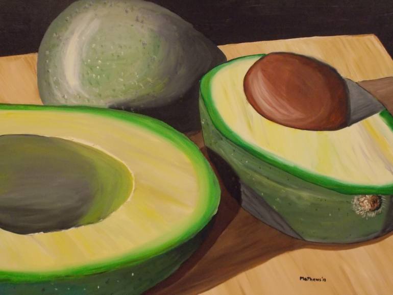 Avocados Painting by Bob Mathews | Saatchi Art