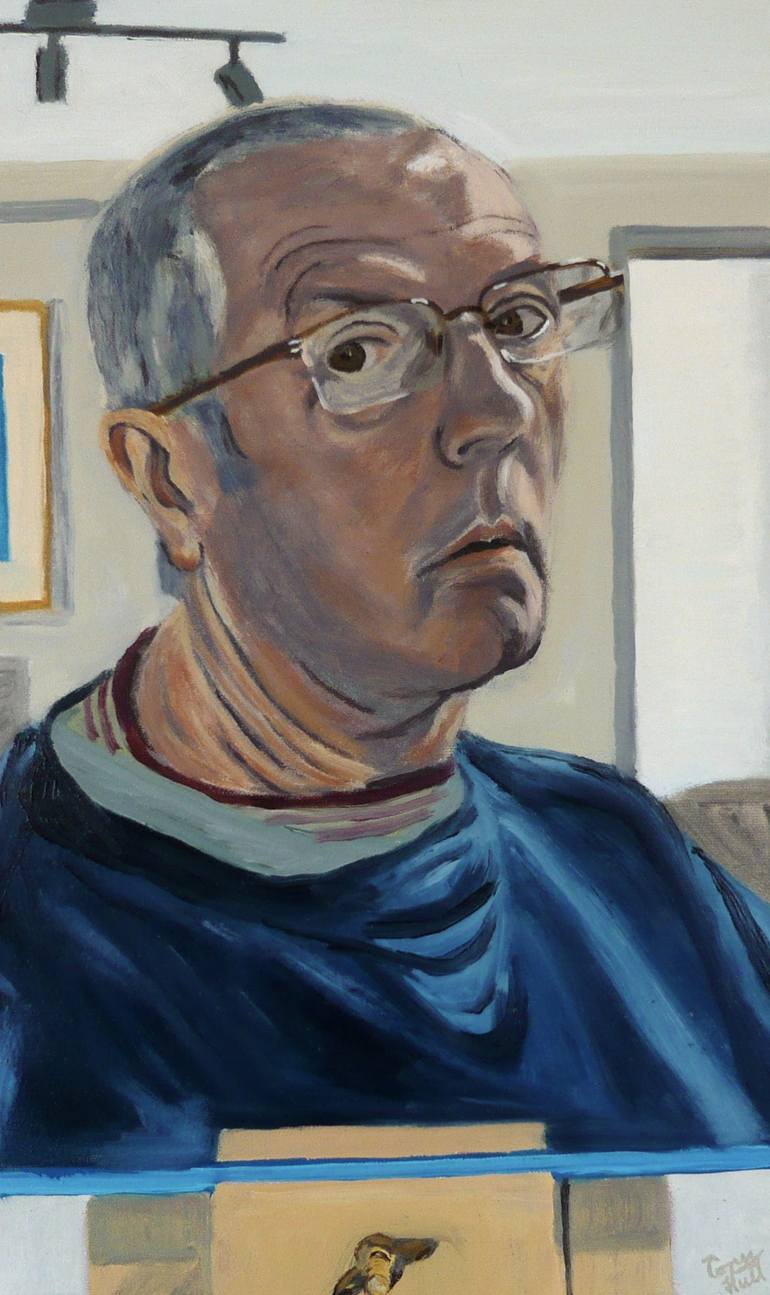 Self Portrait, August 2009 Painting by Tony Hull | Saatchi Art