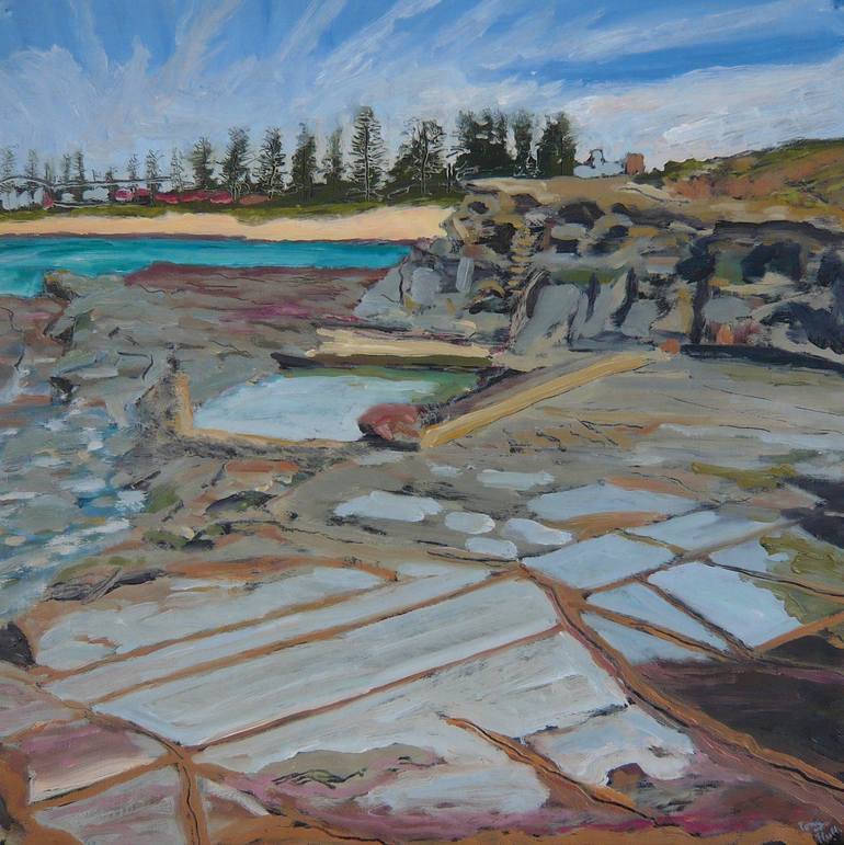 The Old Rockpool Flagstaff Point Wollongong Painting by Tony Hull ...