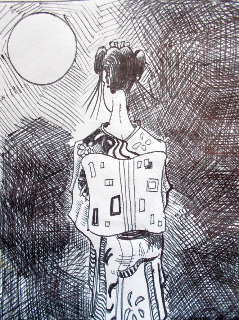 gheisha Drawing by Stefano Giovanni Camera | Saatchi Art