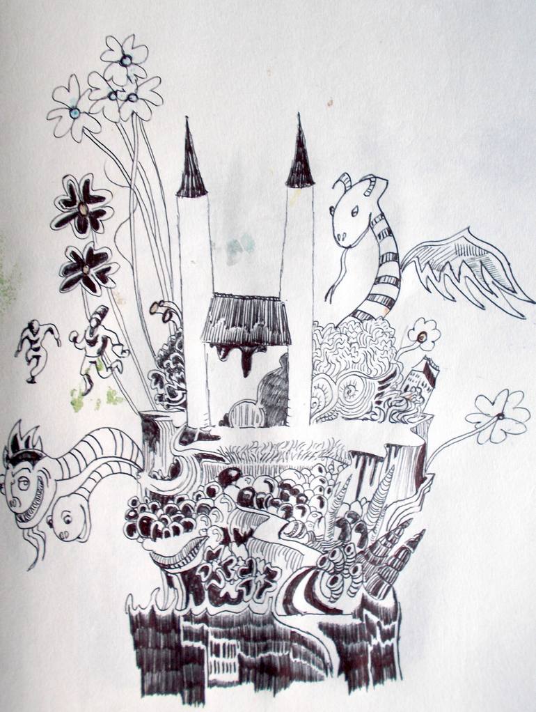 fantasy isle Drawing by stefano giovanni camera | Saatchi Art