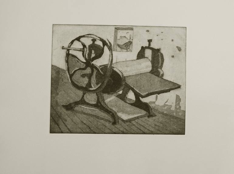 printing press Printmaking by Richard Stoller | Saatchi Art