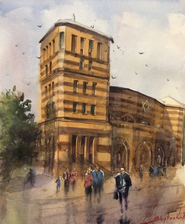 Synagogue Painting by Bohdan Shyptenko | Saatchi Art