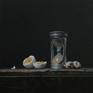 Still life with hourglass Painting by Roman Reisinger | Saatchi Art