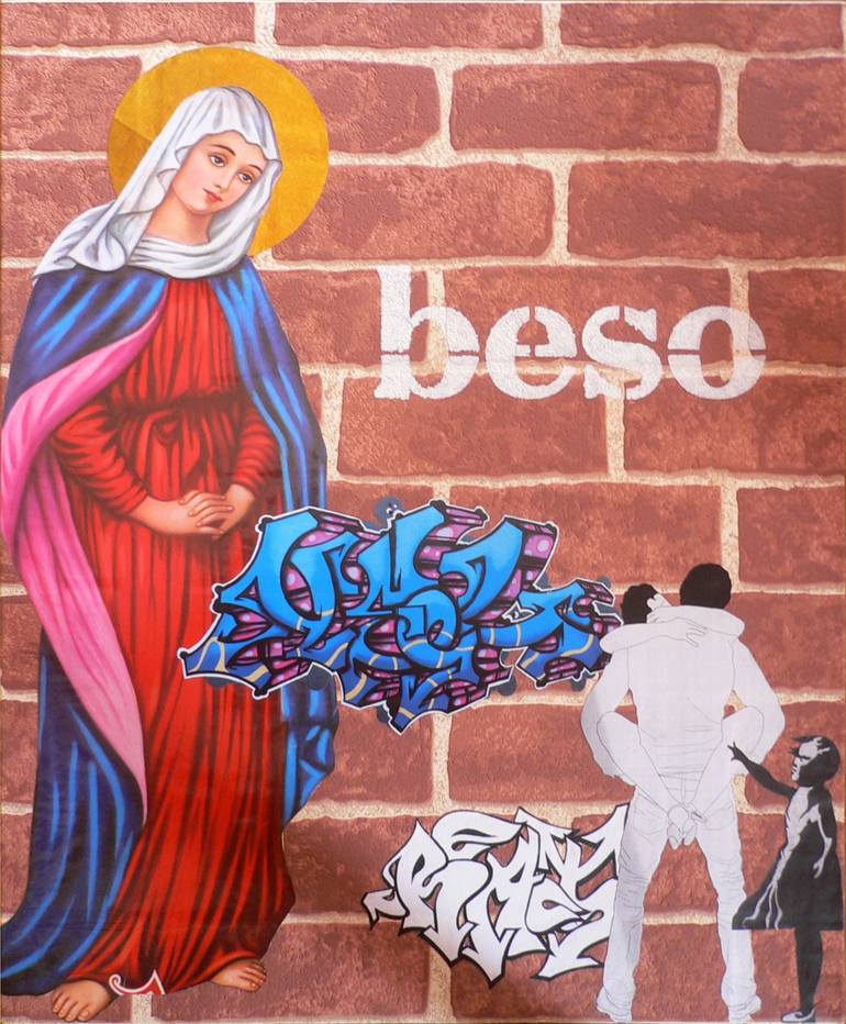 Beso Collage by Katell Le Bourdonnec | Saatchi Art