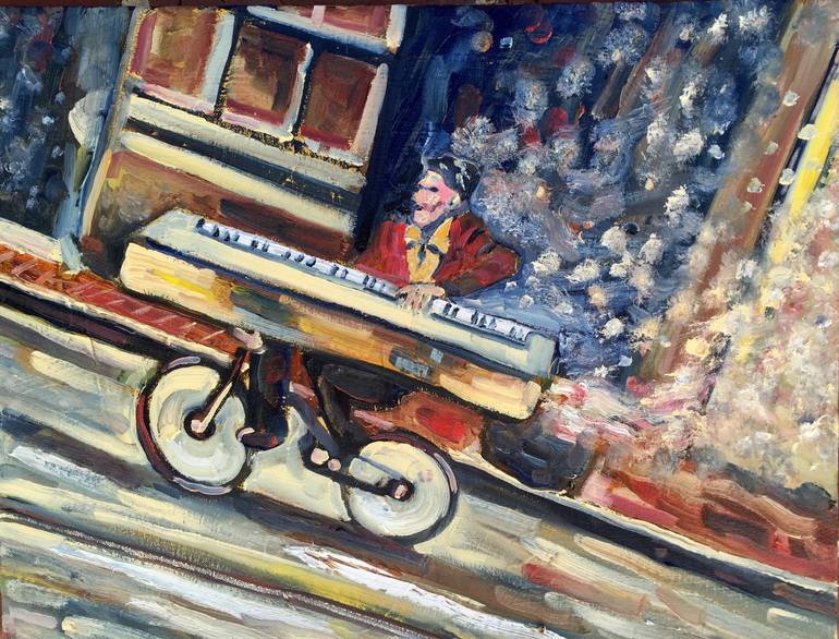 Cycling in New Orleans Painting by Michael Kent | Saatchi Art