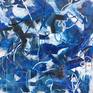 Skyfall Blue Painting by Marion Parker Nd | Saatchi Art