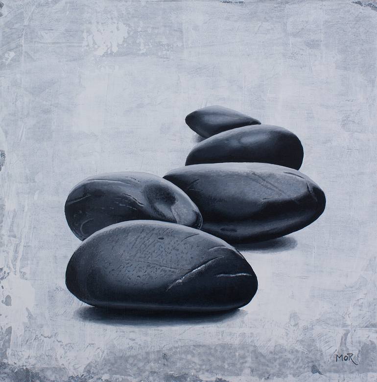 Black Basalt Painting by Dietrich Moravec | Saatchi Art