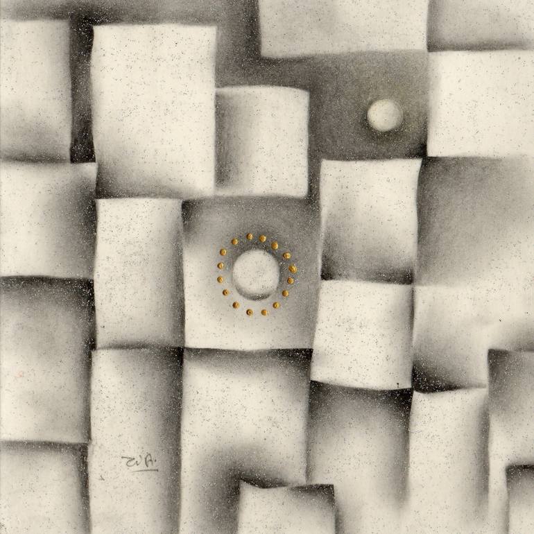 Plaque quantique Drawing by Françoise Zia | Saatchi Art