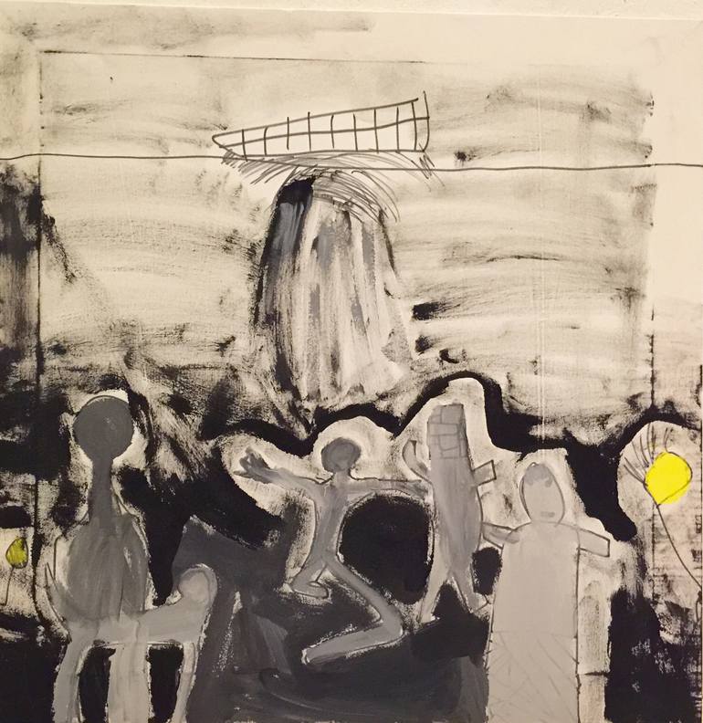 Night at the museum Painting by Jeng Wood | Saatchi Art