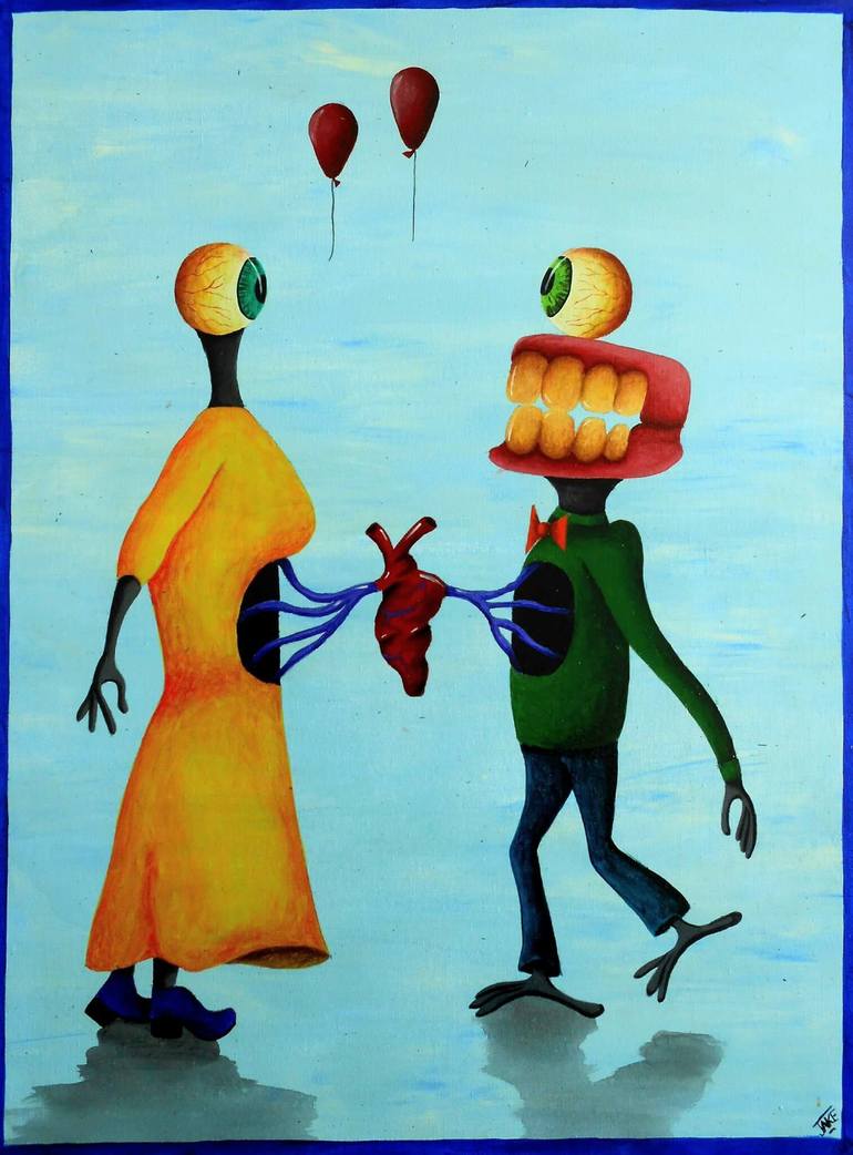 The Pain of Love Painting by Jake Mann | Saatchi Art