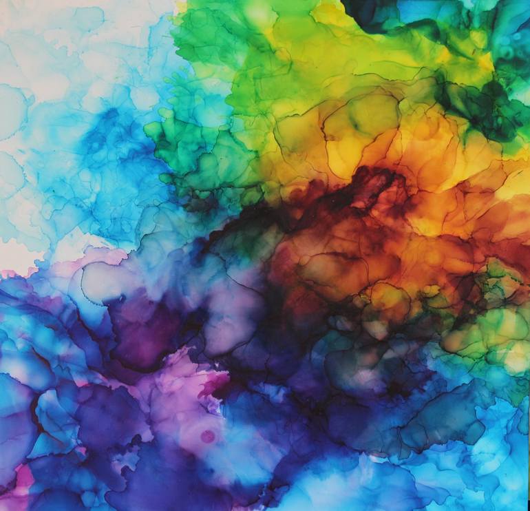 Smoke Signals Painting by Donna Starnes | Saatchi Art