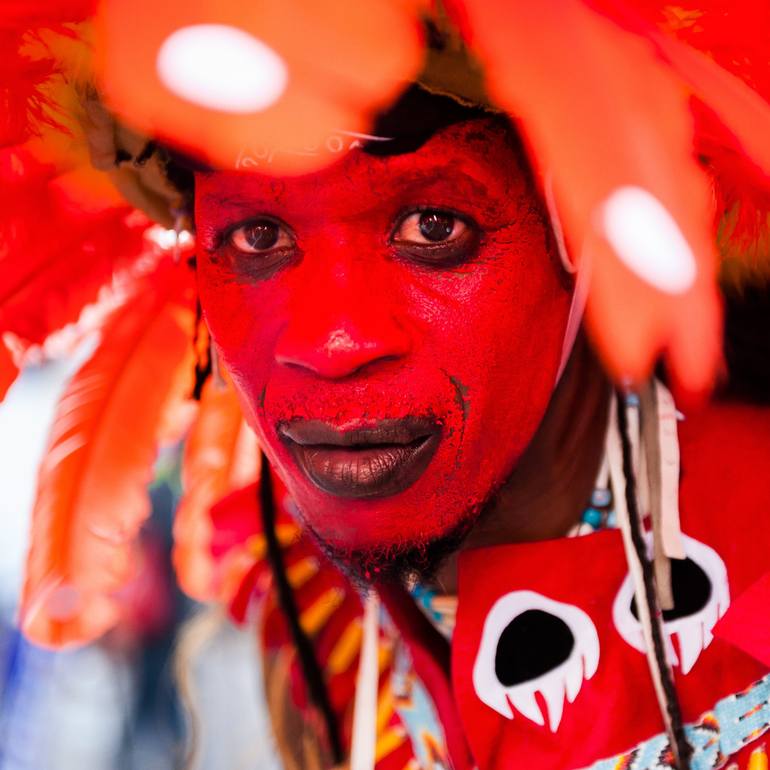 Red Portrait (102x102cm) Photography by Tom Hanslien | Saatchi Art