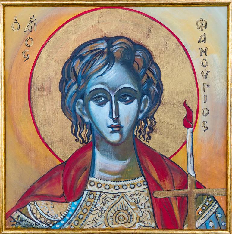Agios Fanourios Painting by Daiva Luksaite | Saatchi Art