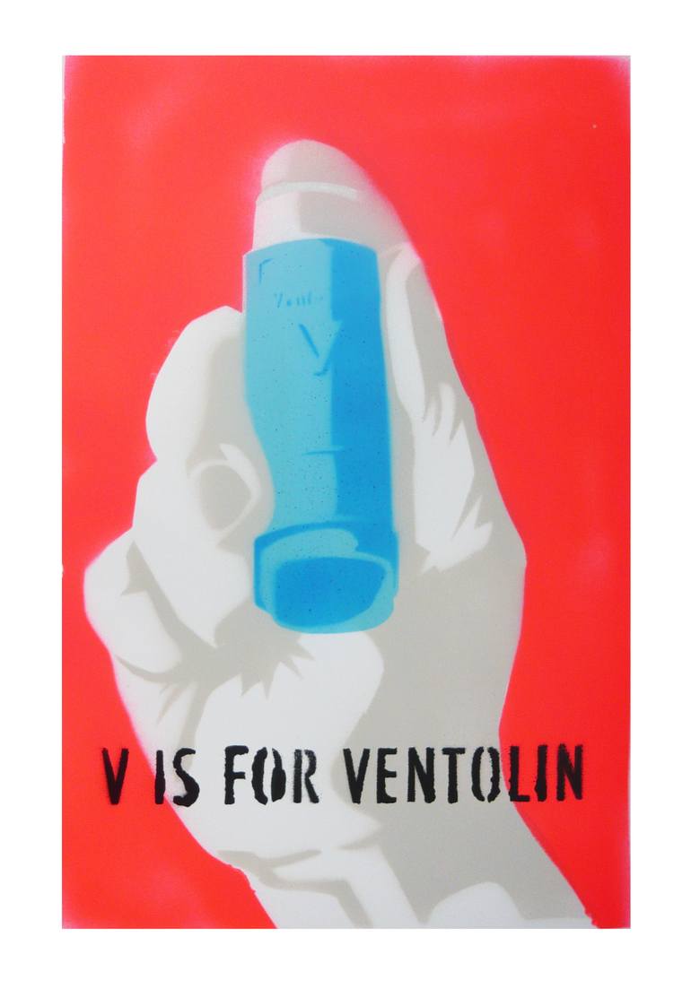 V is for Ventolin Painting by John Melven | Saatchi Art