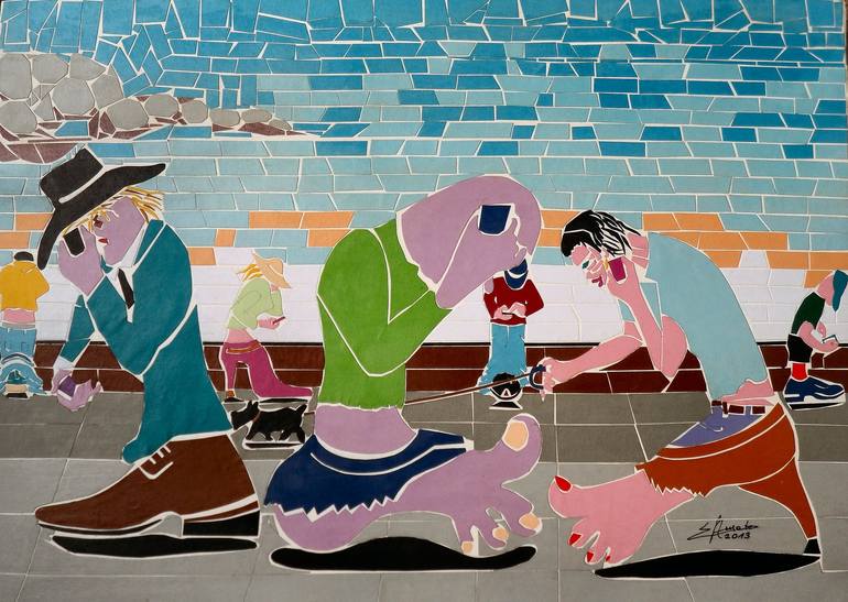 Morbus smartphones .. Collage by Erasmo Amato | Saatchi Art