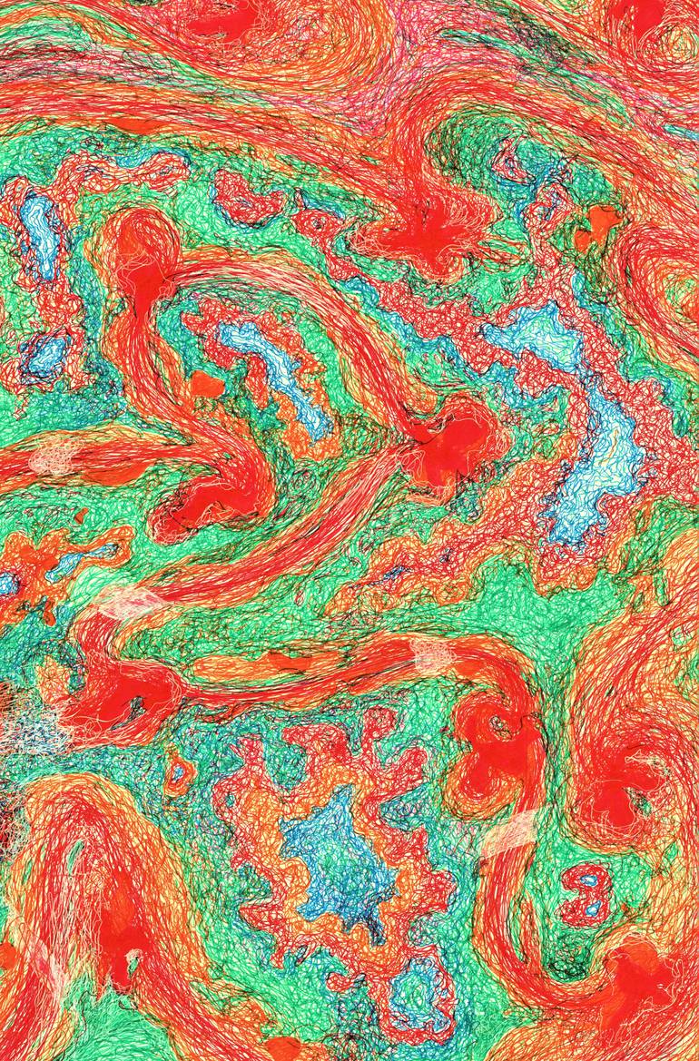 THE DANCE OF THE HEART Drawing by Nives Palmic | Saatchi Art