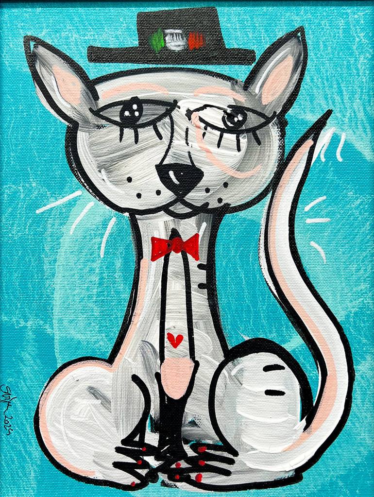 Signor Gatto Painting by Alessandro Siviglia | Saatchi Art