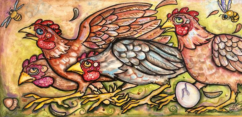 The Sky is Falling! Painting by Lisa Luree | Saatchi Art