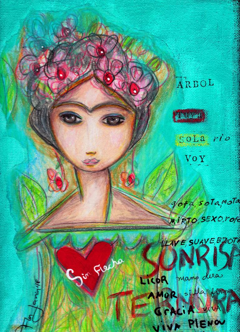 Amor Sin Flechas (SOLD) Painting by Flor Larios | Saatchi Art