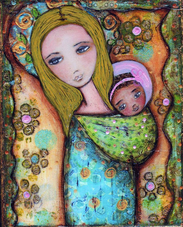 Mother II Painting by Flor Larios | Saatchi Art