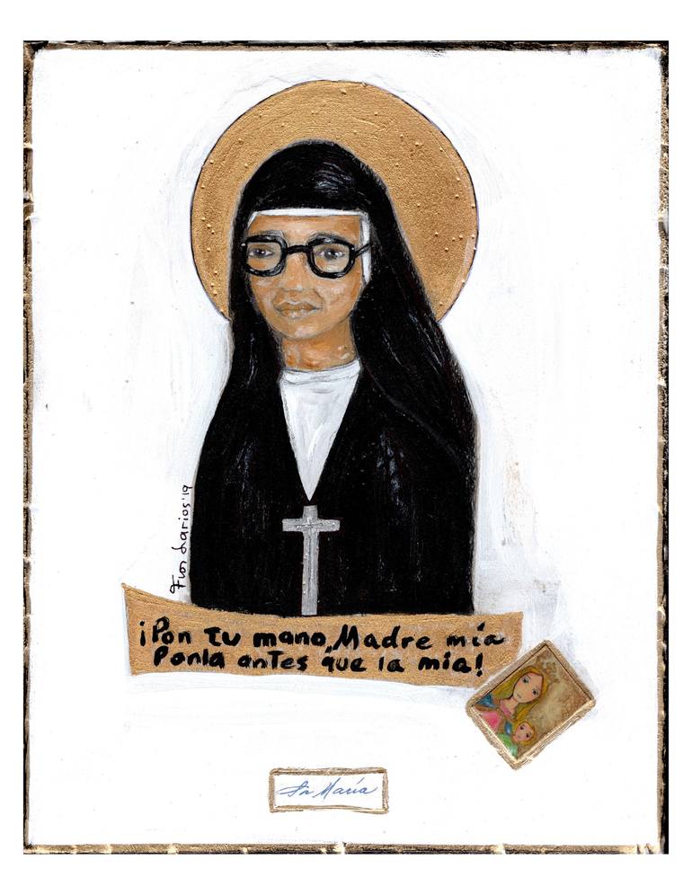 Blessed Maria Romero Painting by Flor Larios | Saatchi Art