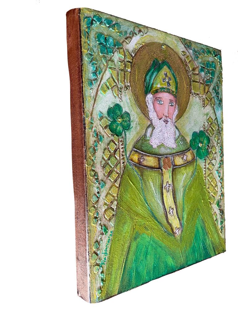 Saint Patrick Painting by Flor Larios | Saatchi Art