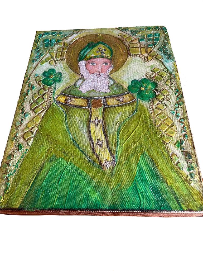 Saint Patrick Painting by Flor Larios | Saatchi Art
